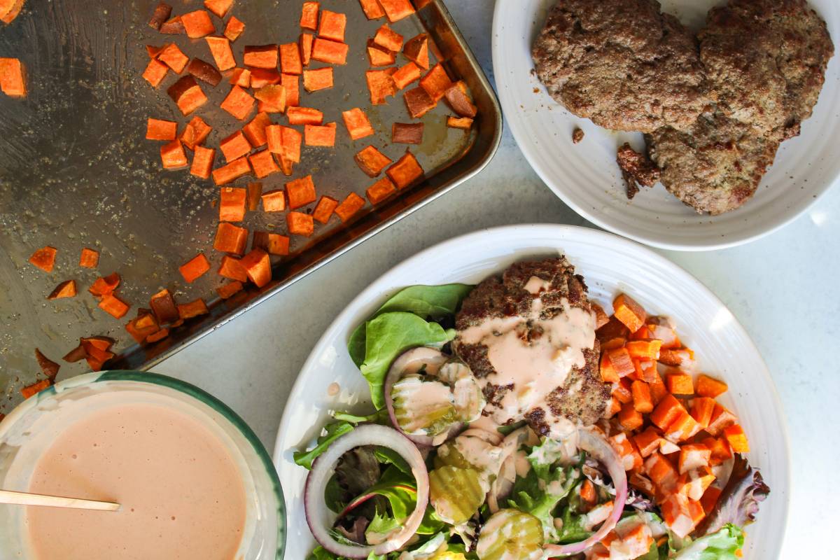 Burger Salad with Special Sauce - Easy and Healthy Dinner - Nourished ...